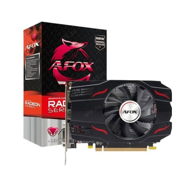 Afox RX 550 (RADEON RX 550 (512)) 4 Гб, GDDR5, 128 бит, PCI Express, 1xDP,1xHDMI,1xDVI-D