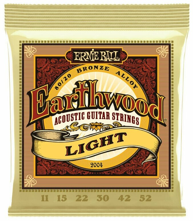 Струны для акустической гитары Ernie Ball Earthwood Bronze 80/20 11-52 (2004)