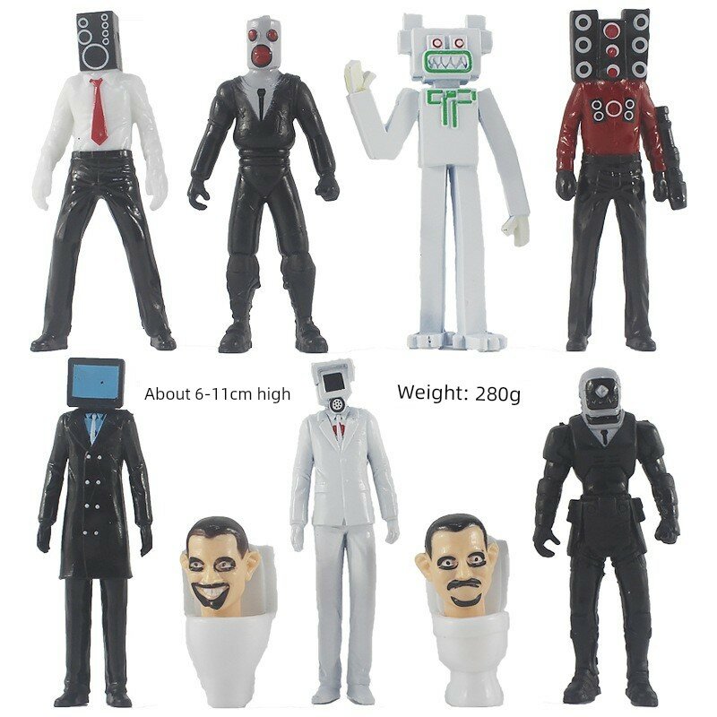 Новая фигурка Titan Computer Man с шестью головами: фигурка Человека-туалета, Человека-монитора, Человека-телевизора.