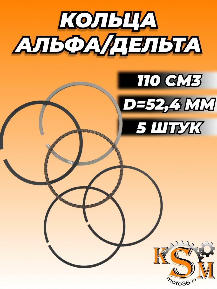 Поршневые кольца на Альфу/Дельту 4Т 110см3