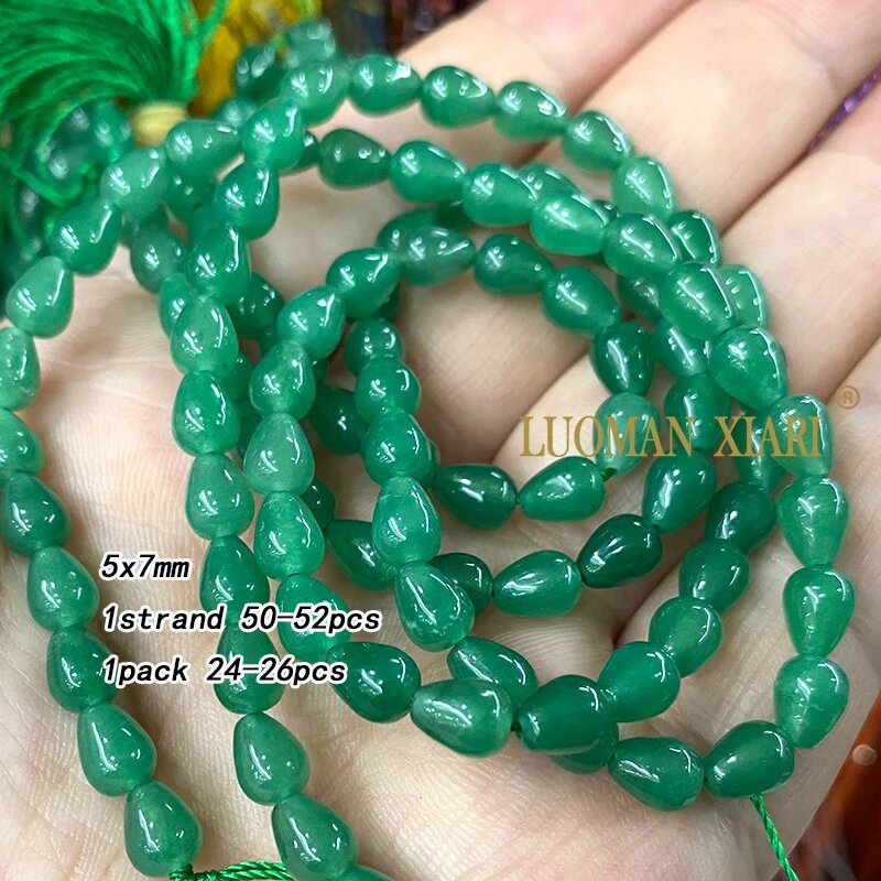 Бусины изумрудные, 5x7 мм, 1 strand, LUOMAN XIARI