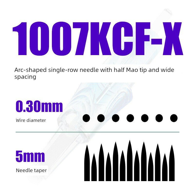 Набор профессиональных татуировочных игл 1007KCF-X с 10 иглами для тонкой детализации