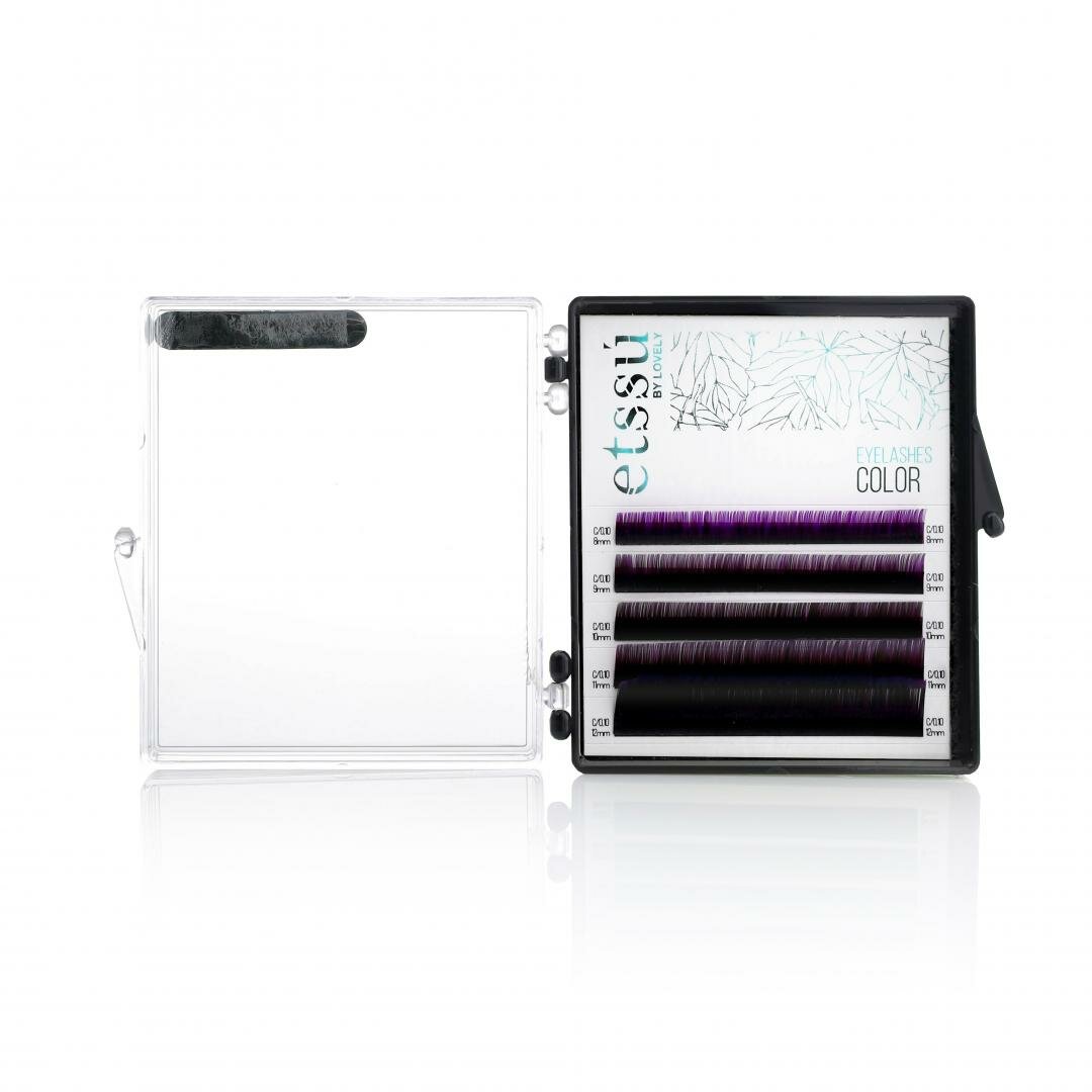 Ресницы Etssu Color Ombre Violet 5 линий MINI (D 0.10 06-09мм)