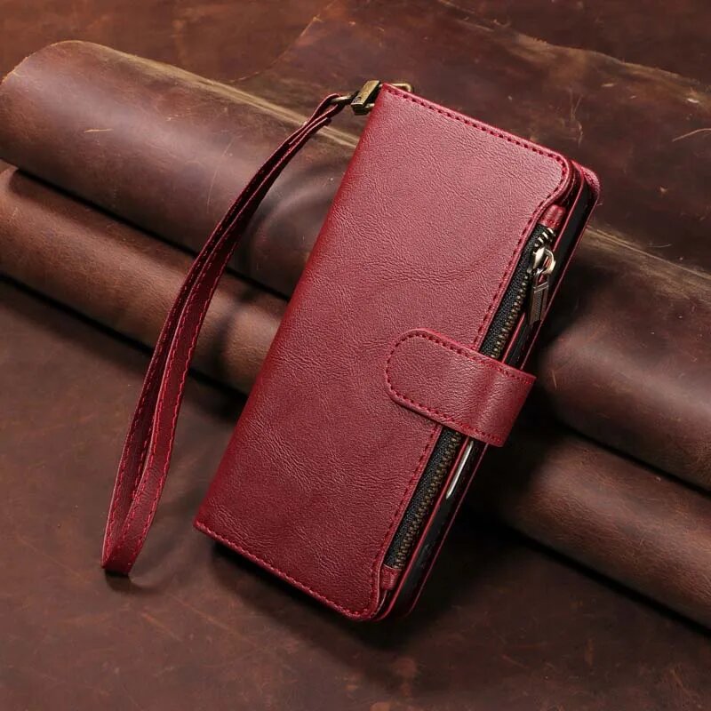 Чехол-книжка для Xiaomi POCO X7 X8 Pro Max F9 Ultra F8 F7 F6 F5 M6 M7 Poco C95 Pro, Красный, D3-Red