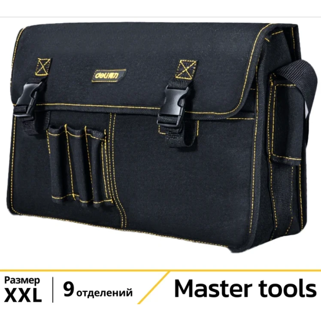 DL-P8 Deli Сумка-портфель для инструментов Deli DL-P8 450 x 150 x 290мм, 00 карманов, плечевой ремень, ткань Оксфорд — фото 1