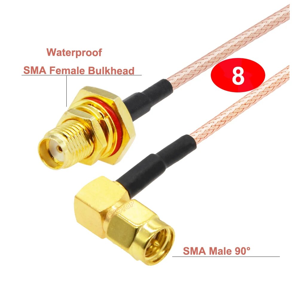 BEVOTOP RG316 водонепроницаемый SMA-RP-SMA кабель