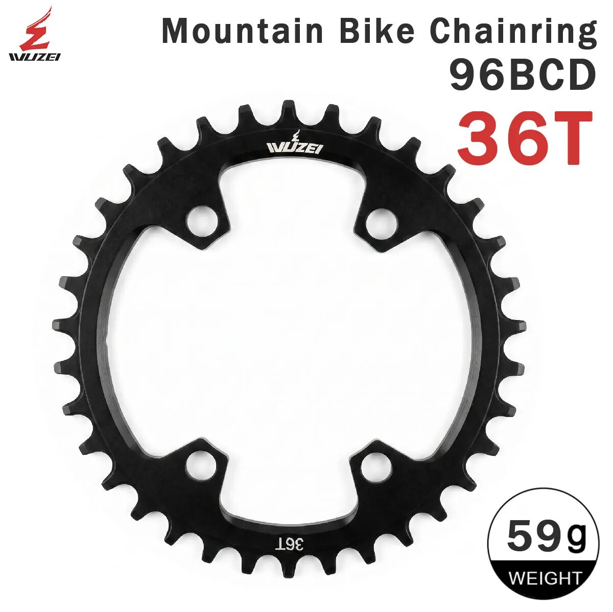 SHIMANO Звездочка для горного велосипеда 96BCD сталь 32T/34T/36T WUZEI 36T