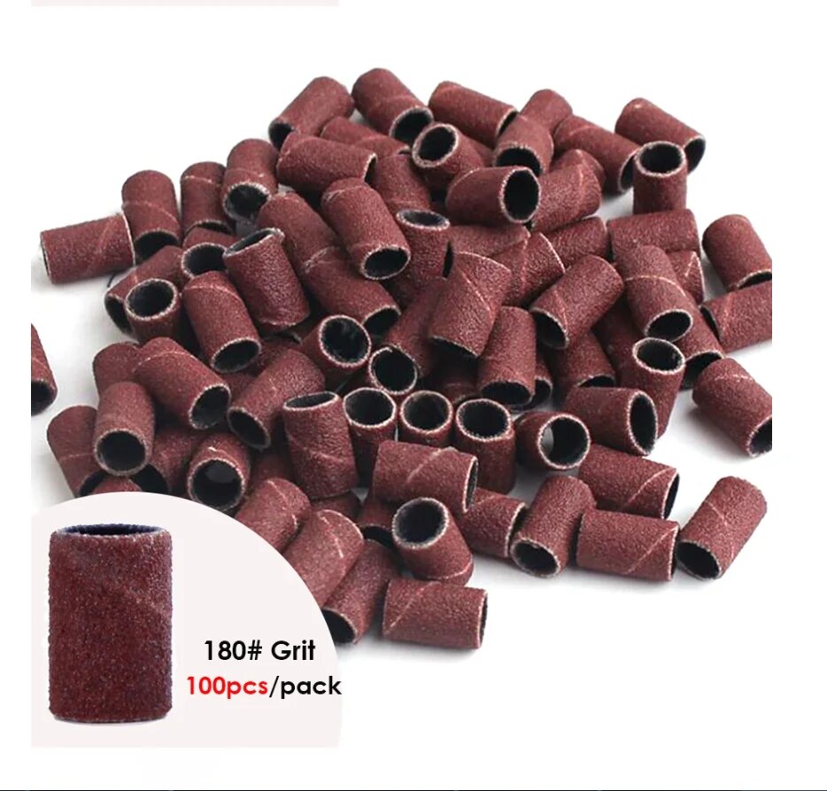 Насадки для маникюрного аппарата BEND261 80/120/180 grit 50шт 180-100pcs
