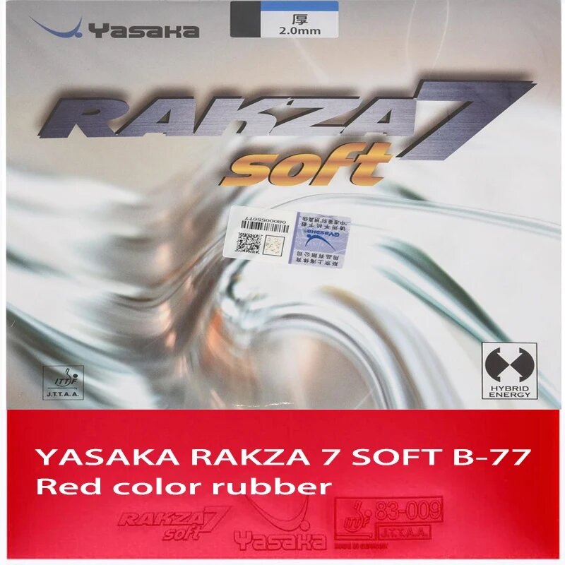 Yasaka RAKZA 7 Soft (B-77) резина для настольного тенниса Красный, B-77 red