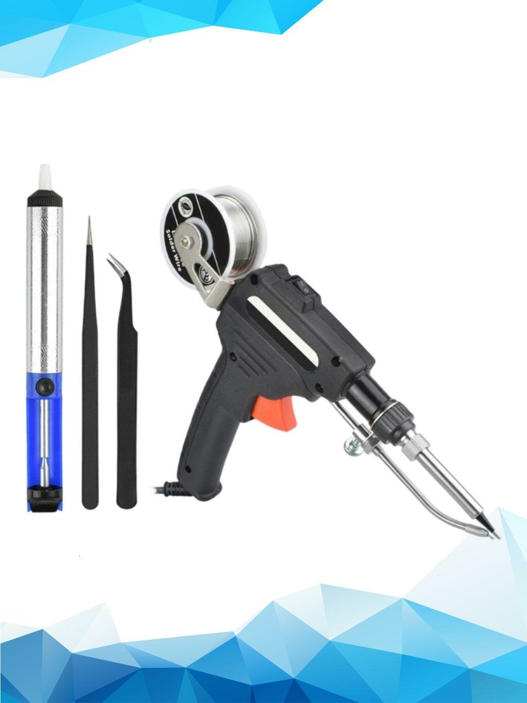 Набор сварочного инструмента с функцией отсоса припоя, Черный - Европейская вилка