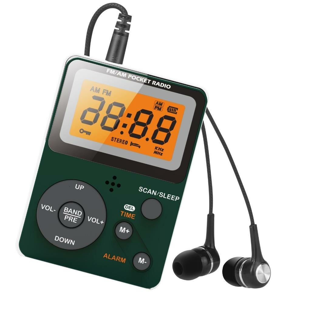 Транзисторный радиоприёмник AM/FM, Зеленый