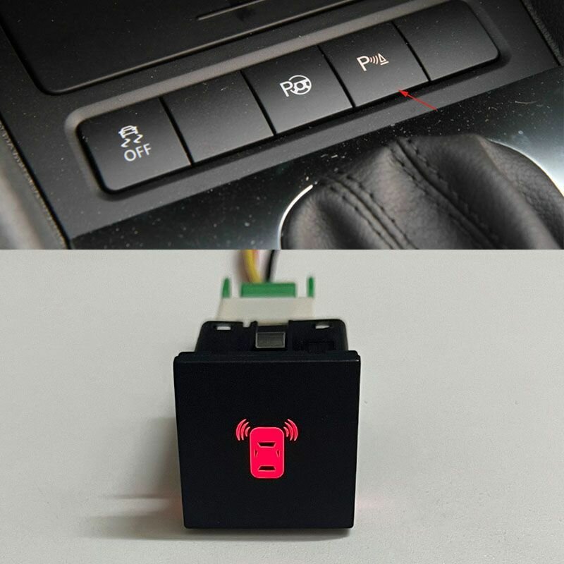 Кнопка переключения датчика парковки 12V, 3‑проводная для VW Golf 6, Jetta 5 (MK5), Caddy, EOS, Scirocco