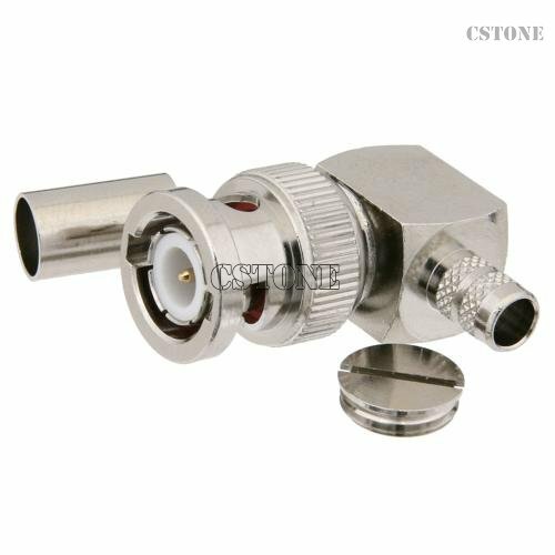 Угловой BNC штыревой (штекер) разъём обжим/пайка крепление для LMR-240, LMR-240-DB, LMR-240-FR, LMR-240-UF, LMR-LW240, R
