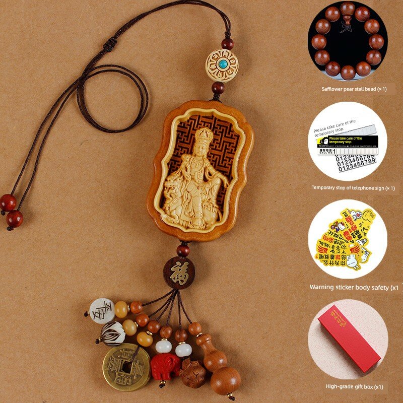 Подвеска для автомобиля из самшита «Будда», новая модель 2026 года, высококачественное украшение для салона автомобиля,