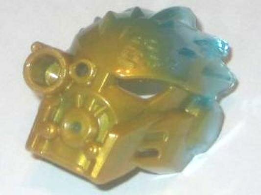 Деталь Lego 24150pb02 Bionicle Mask of Ice (Unity) with Marbled Trans-Light Blue Pattern
