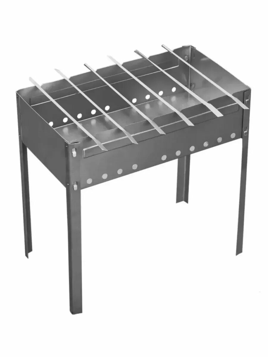 Мангал одноразовый с шампурами 6 шт.