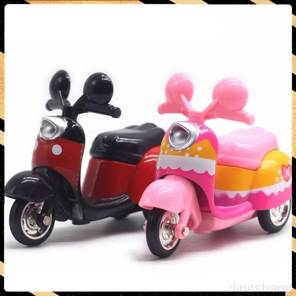 Модель мотоцикла Vespa 53, белого цвета, для детей от 3 до 5 лет, коллекционная металлическая игрушка — фото 1