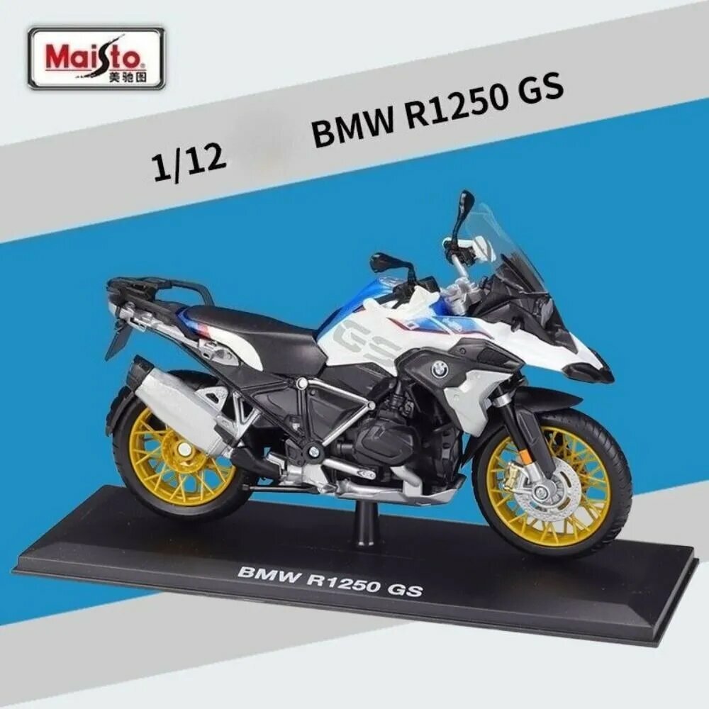 Maisto 1:12 BMW R1250 GS Сплавная модель мотоцикла, коллекционная