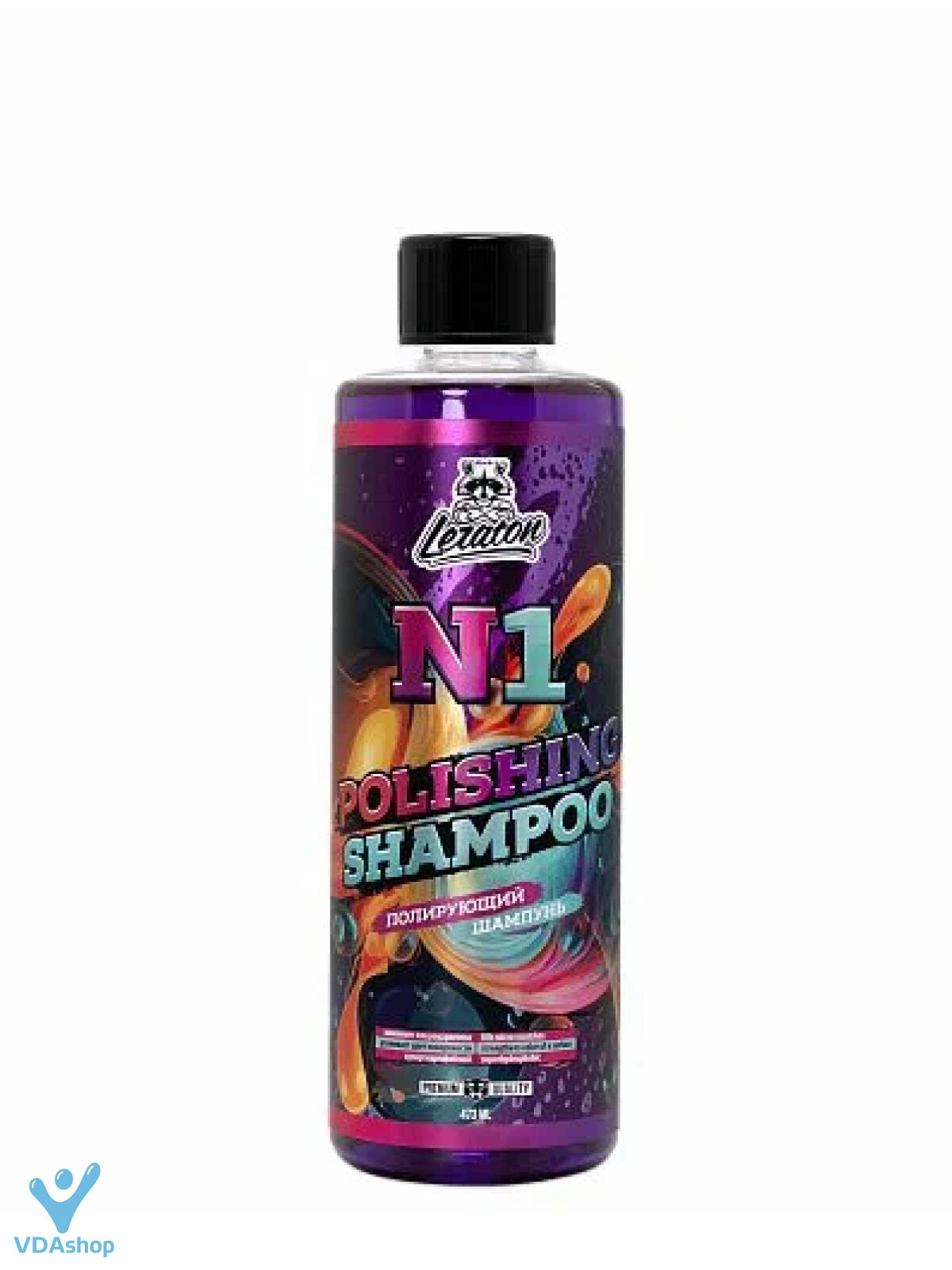 Автошампунь Leraton N1, 473мл, для ручной мойки, полирующий эффект