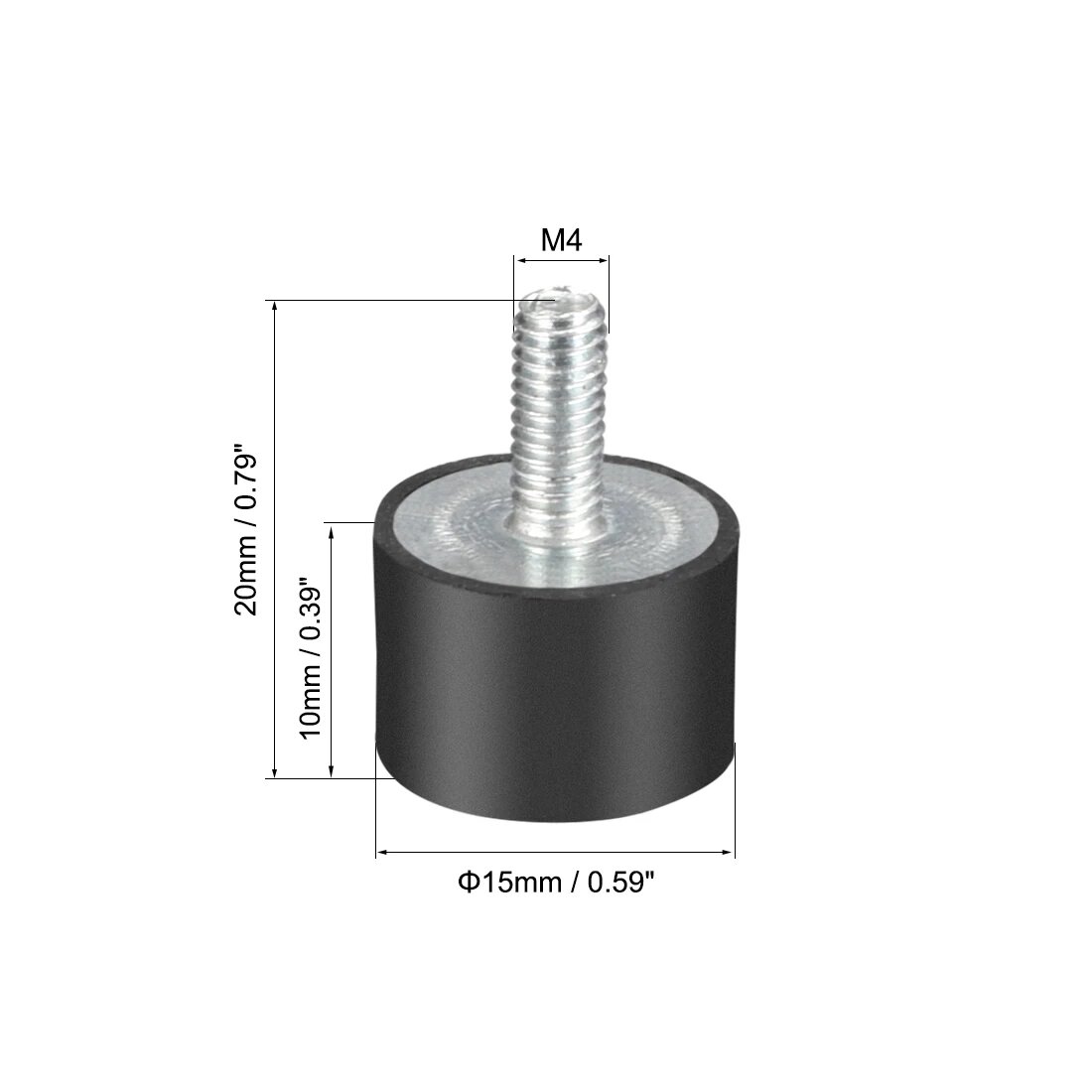 Резиновые амортизаторы M4x10mm 15x10mm