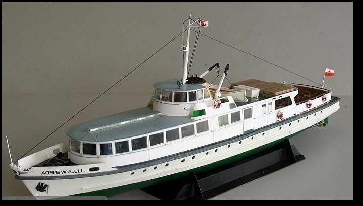 Польский прибрежный паром, бумажная модель,1/100 1 pcs