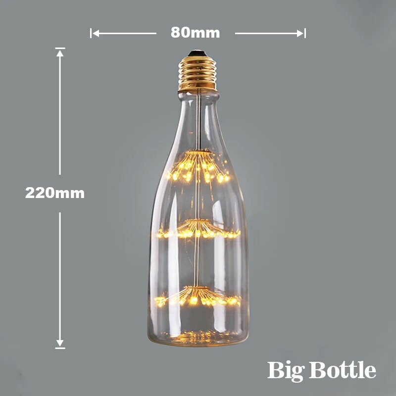 LED Лампа Эдисон "Звездное небо" Big Bottle 3W 2200K