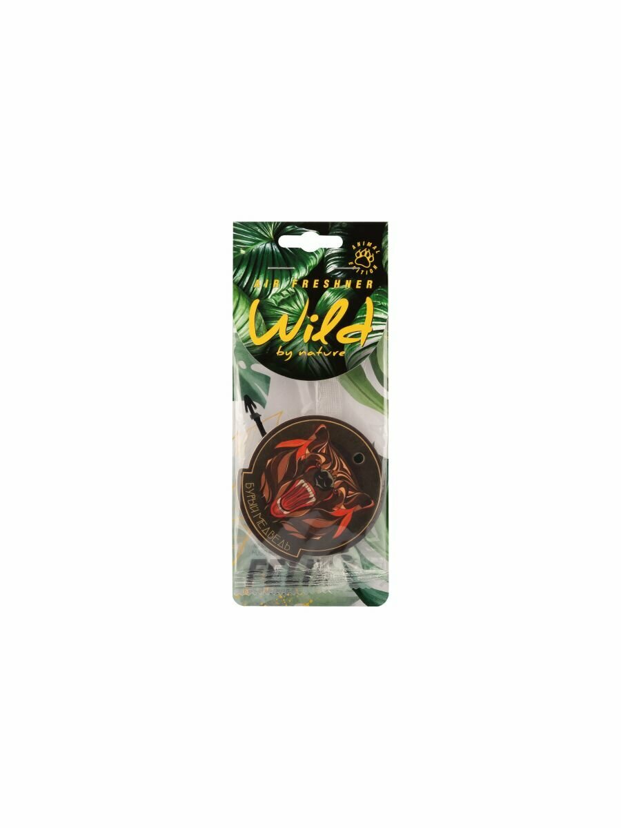 Ароматизатор подвес картон WILD BY NATURE Бурый медведь (FELIX)
