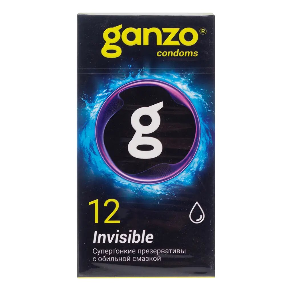 Презервативы Ganzo Invisible супертонкие c обильной смазкой 12 шт