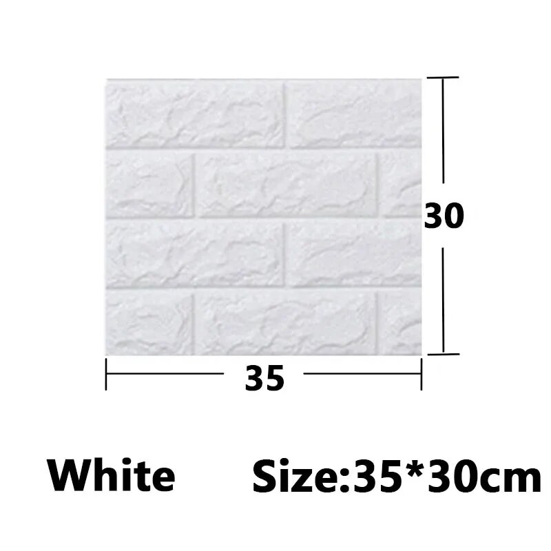 Водонепроницаемые обои-панели ctzszzmm 35х30 см white, 10pcs 35X30cm