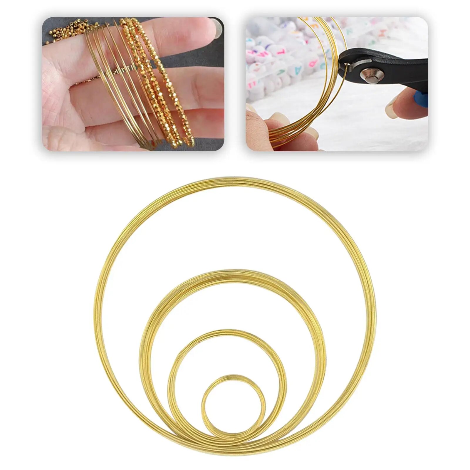 Золотая проволока для бисера Memory Wire 0.6 мм