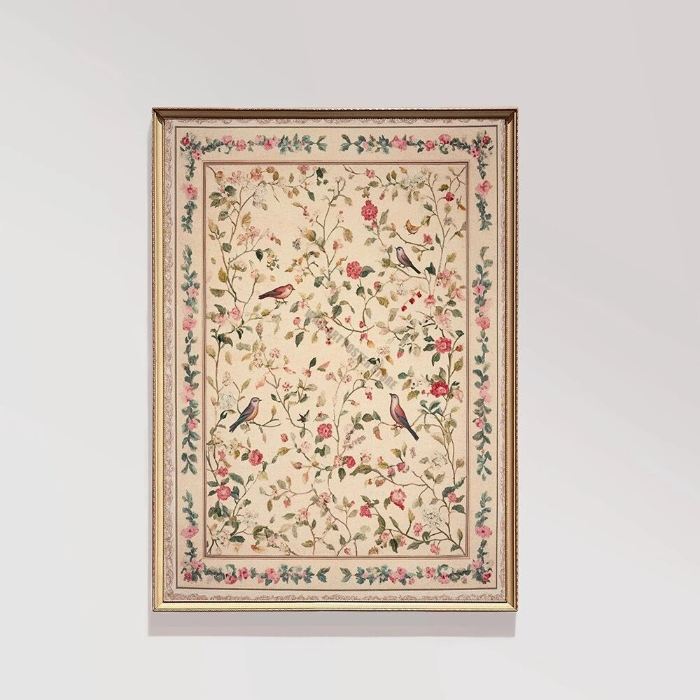Постер с птицами и цветами 50x70см, цвет CJ55300