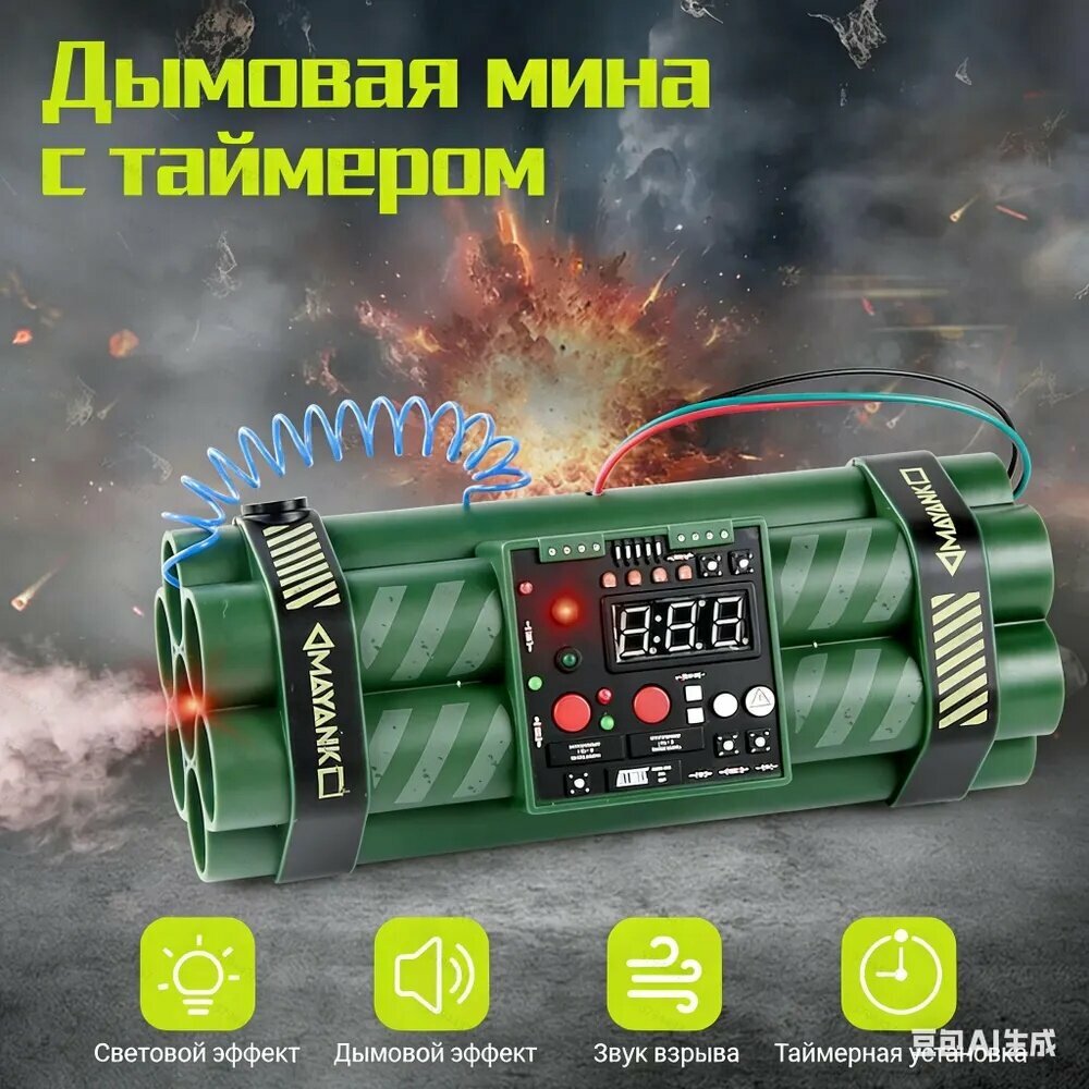Дымовая бомба замедленного действия, акустическая граната, бомба CS2, детская игрушка динамит