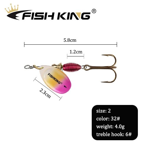 Spinner Bait FishKing, 4.0g, 32-4g, размер 2