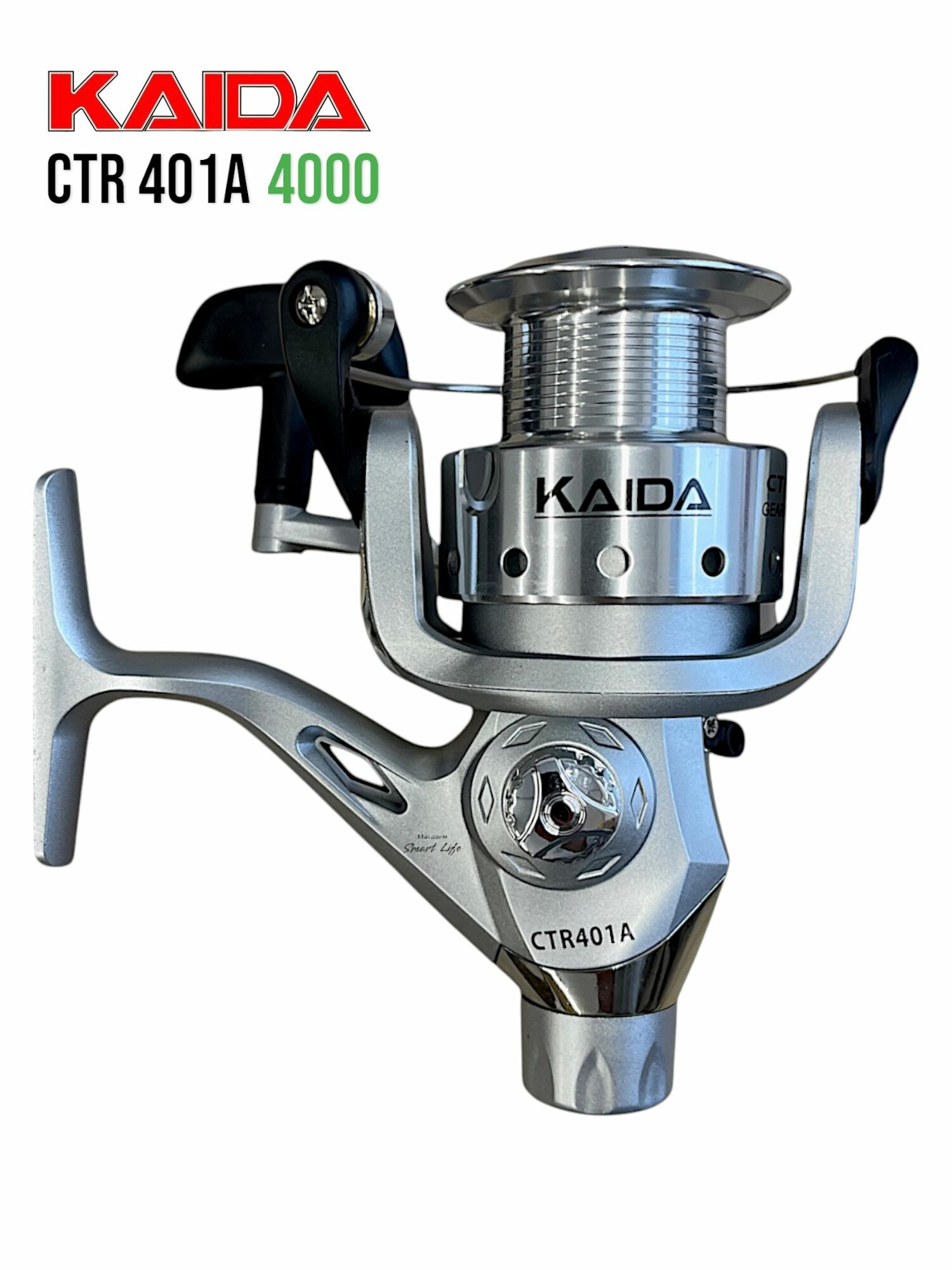 Катушка Kaida CTR401А 1 подшипников алюминиевая шпуля 4000 на спиннинг, фидер, донку, удочку кайда