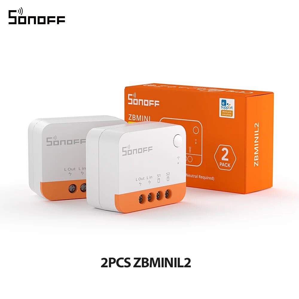 SONOFF ZBMINIL2 Умный выключатель, комплект 2 шт