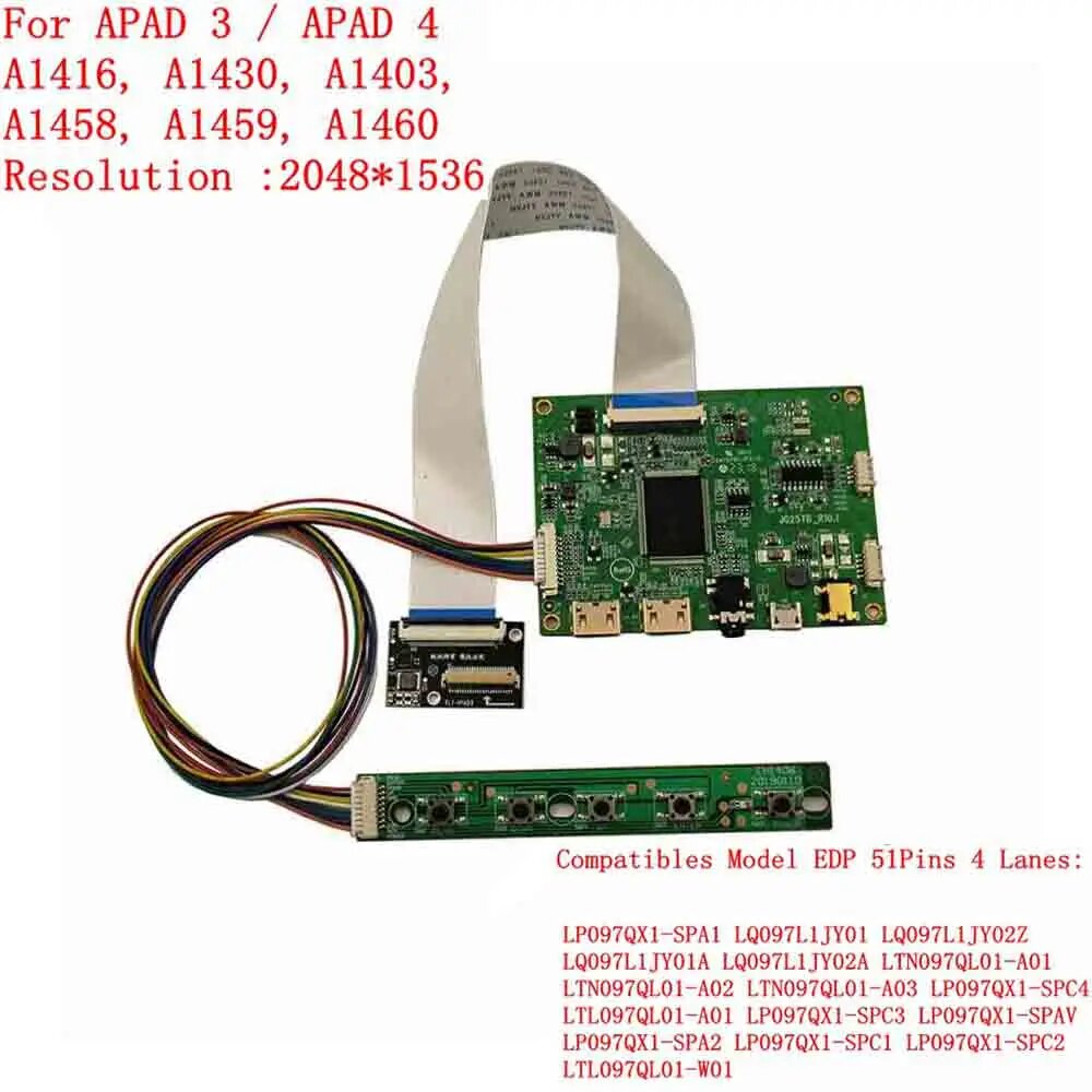 Комплект платы управления LCD-экраном Mini-HDMI для iPad 3/4
