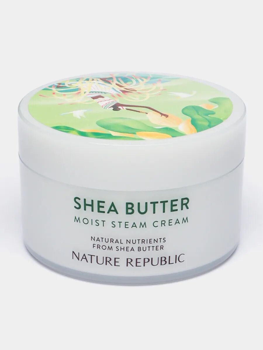 Крем NATURE REPUBLIC Shea Butter Steam Cream Moist, для лица, шеи и декольте, 100 мл
