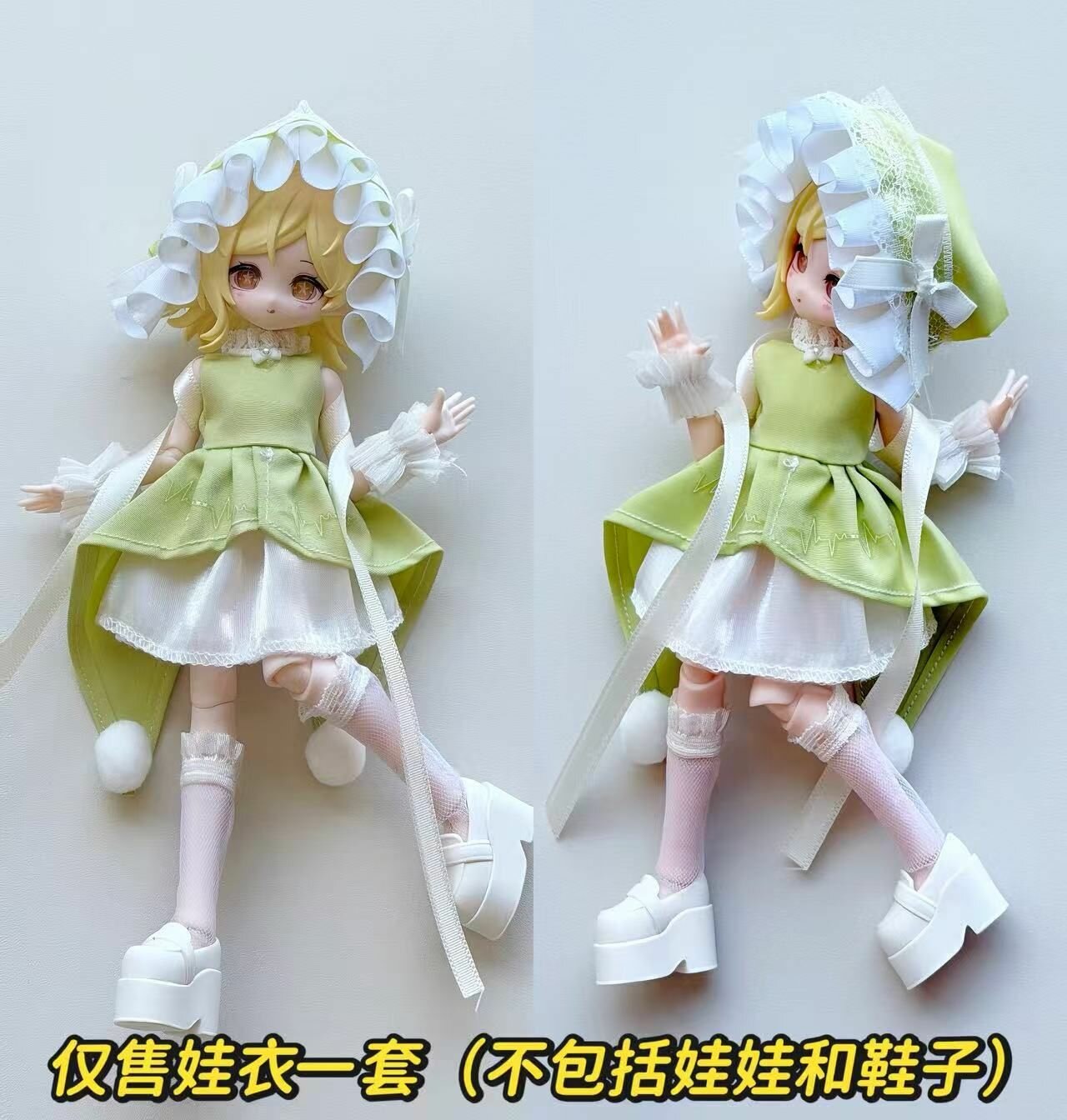 Одежда для кукол BJD OB11, платье горничной, весна-лето, для 1/8 и 1/12 кукол, тело Аси, 11 17 см