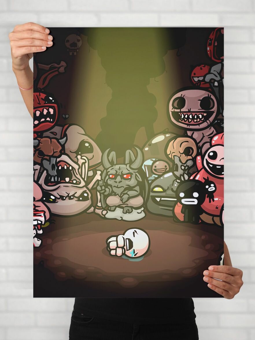 Плакат на стену для интерьера Айзек (The Binding of Isaac 3) - Постер по игре формата A1 (61x84 см)