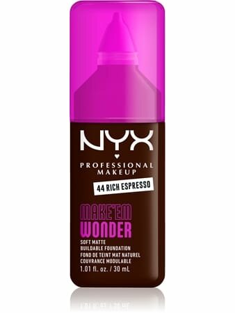 Тональный крем NYX Professional Makeup Make Em Wonder, оттенок 44 богатый эспрессо, 30 мл