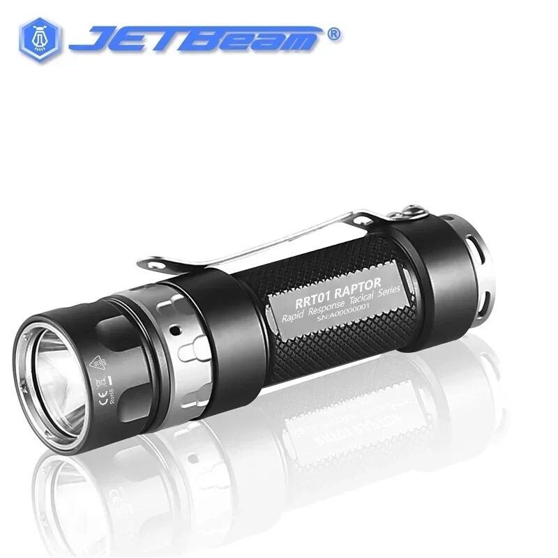 Фонарик Jetbeam RRT01 Raptor с бесконечной регулировкой яркости EDC тактический с микро-USB зарядным 18350 аккумулятором-RRT01