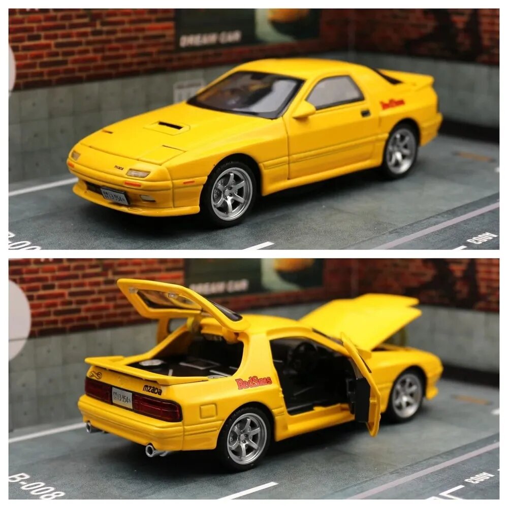 DIECAST CAR 1/32 Коллекционная металлическая машина Mazda RX7 Initial D RX-7 JDM