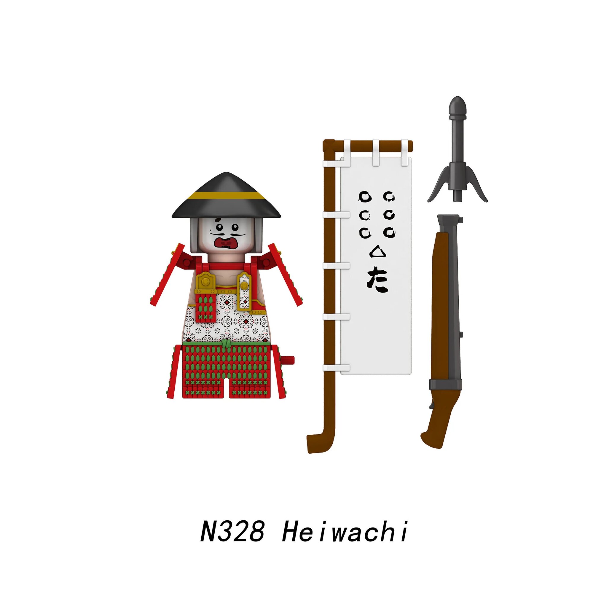Аниме-фигурка Самурай N328 Heiwachi, 4.5 см