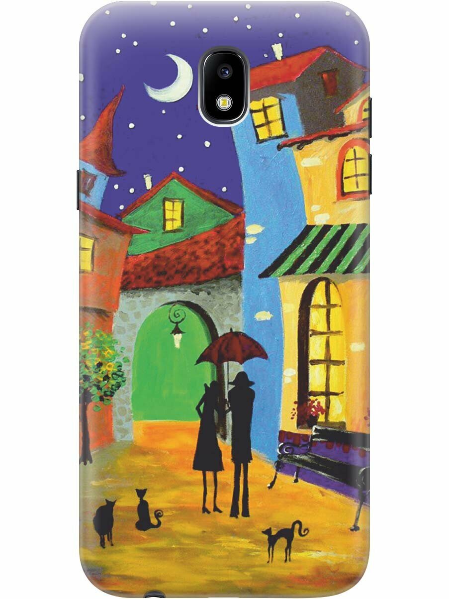 Чехол - накладка ArtColor для Samsung Galaxy J5 (2017) с принтом "Разноцветный город"