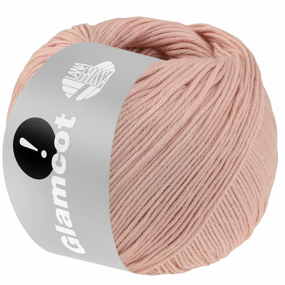 Пряжа для вязания Lana Grossa Glamcot (32 Нежно-Розовый/Pastellrosa) 1 моток 50 г/155 м