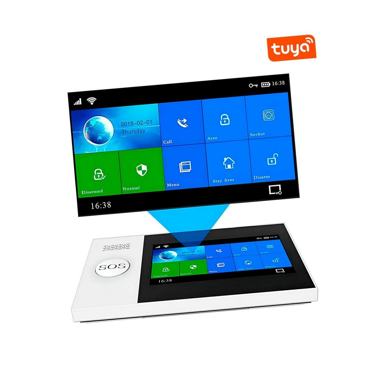 HDcom 9826(ASW5) TUYA и HD-ком-ASW5 9826 GSM-WI-FI сигнализация с поворотной камерой виденаблюдения. Комплект сигнализации с удаленным управлением. Ма