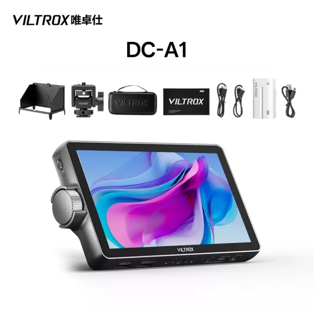 VILTROX DC-A1 Монитор цифровой камеры 7-дюймовый широкоформатный монитор с сенсорным экраном 2800 Нит 1080P 4K HDMI
