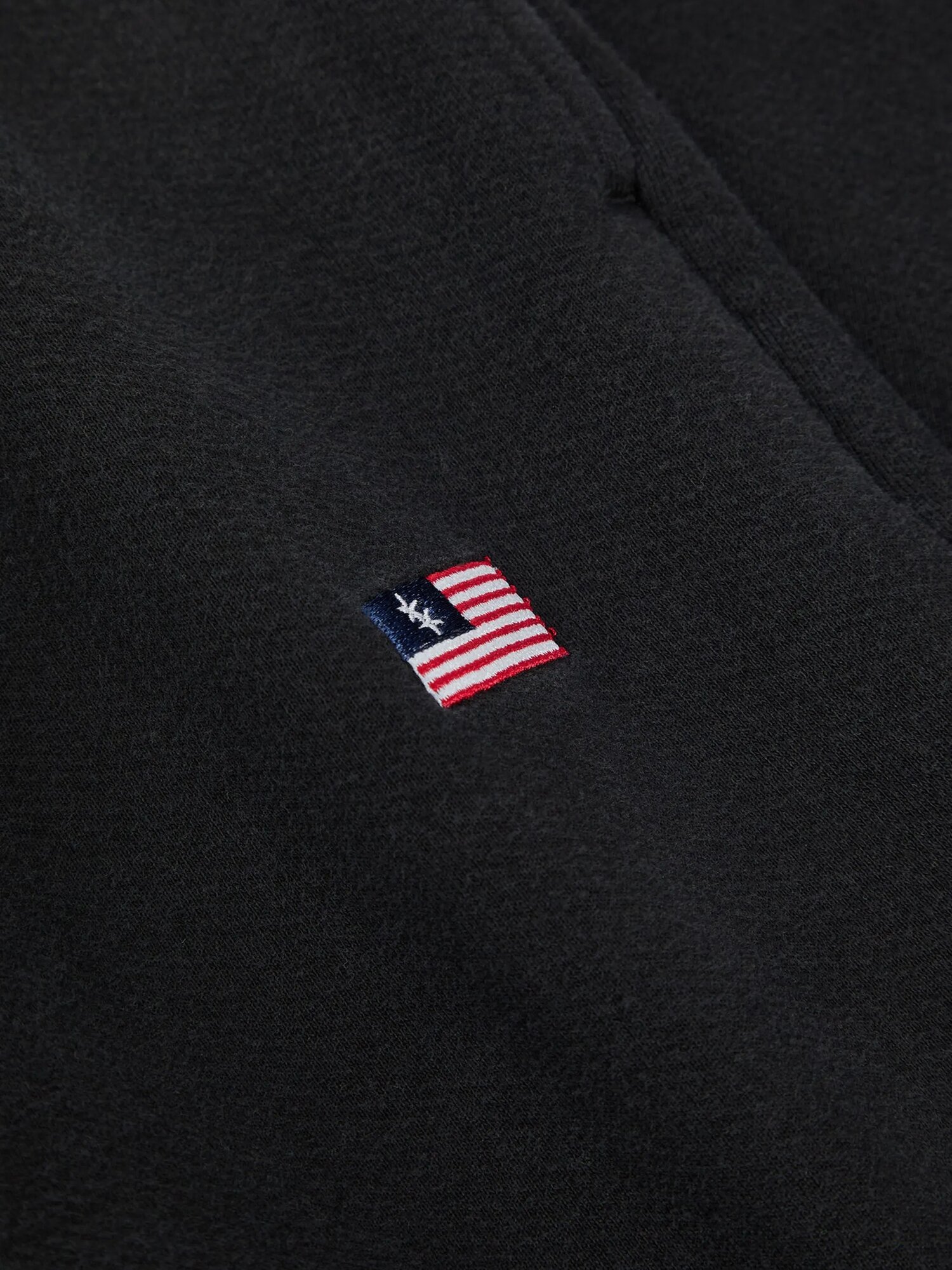 Брюки COLE BUXTON Flag-patch drawstring cotton track pants, размер 52, black/black — фото 1