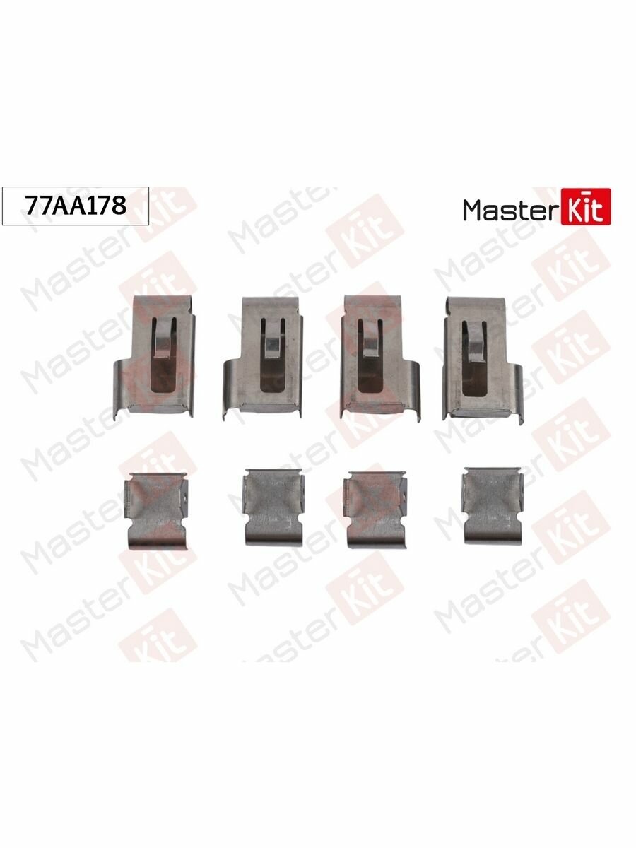 Комплект установочный тормозных колодок задние MasterKit 77AA178 для а/м MITSUBISHI Galant, Colt / Митсубиси Галант, Колт