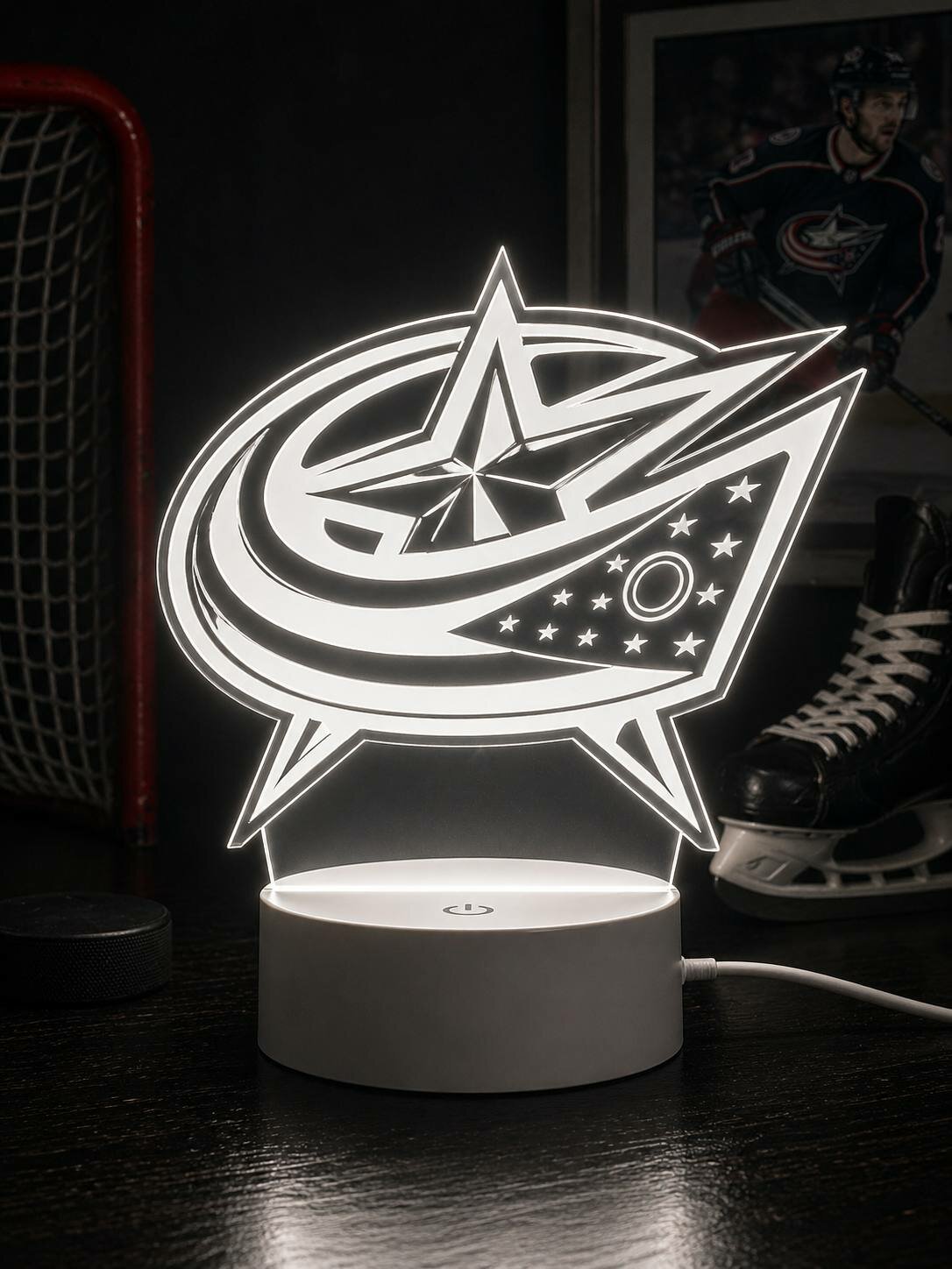 3D-Светильник Коламбус Блю Джекетс - Columbus Blue Jackets